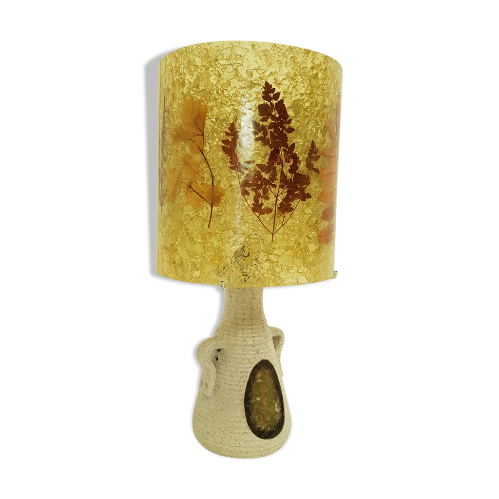 Lampe Accolay vintage en résine et céramique | Selency
