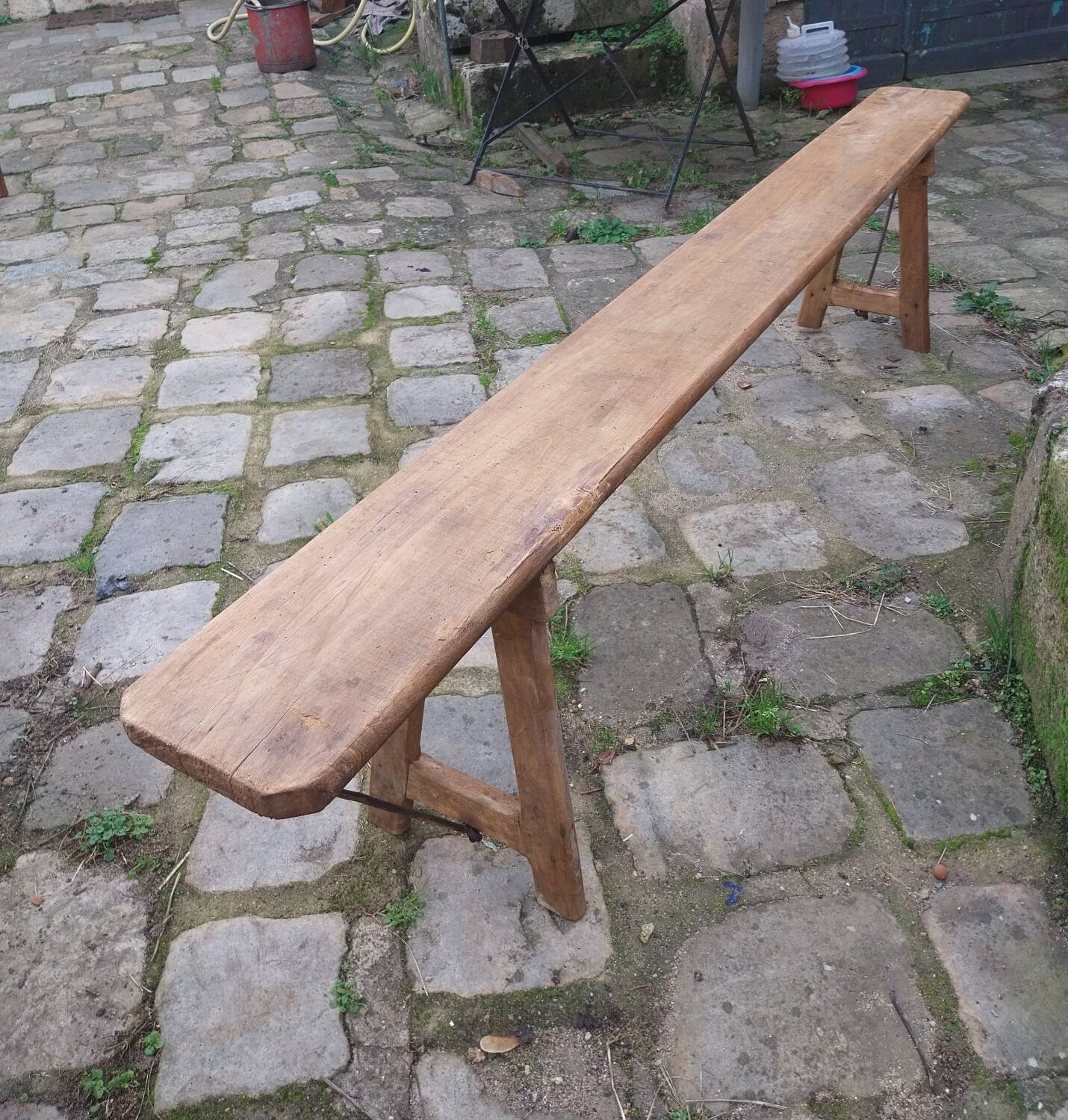 Banc de ferme ancien en bois | Selency