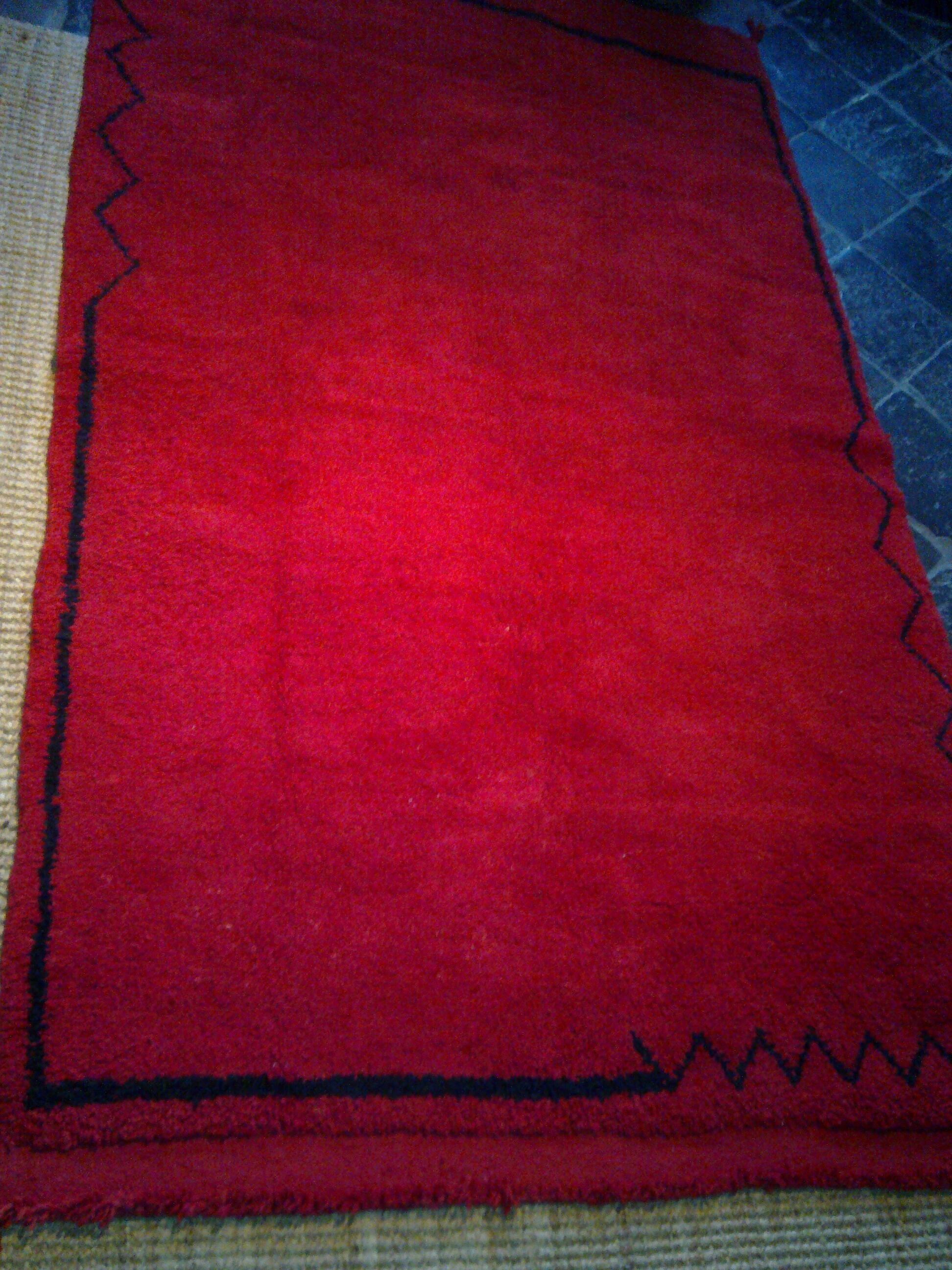 Tapis marocain rouge intensif, 250x140 | Selency