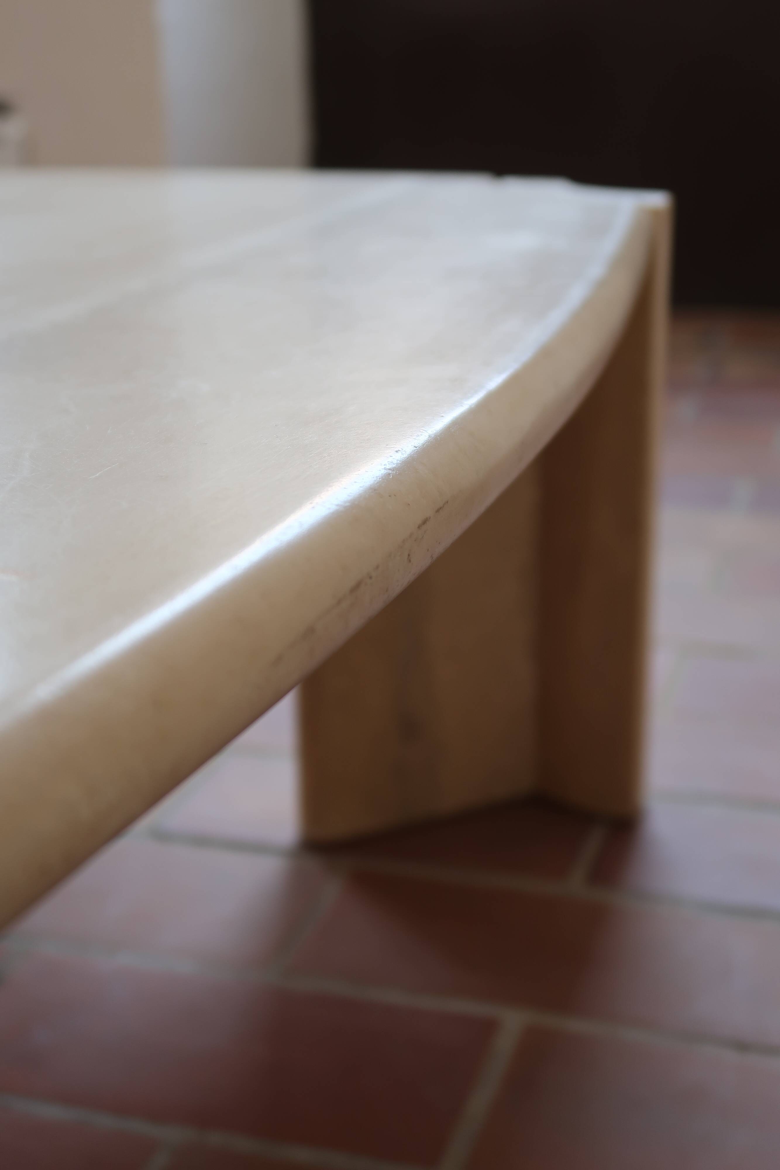 Grande table basse en travertin | Selency