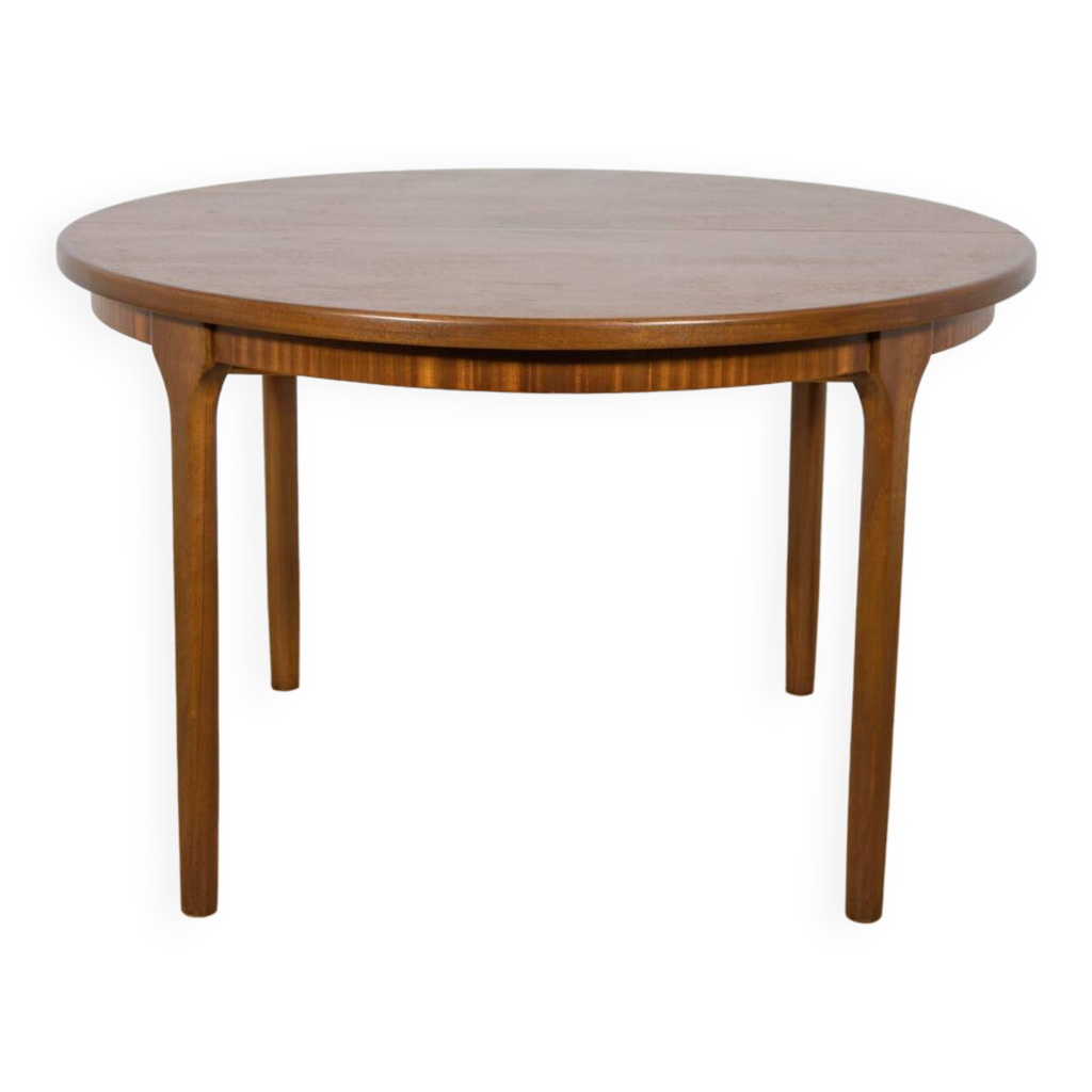 Mid-Century Round Extendable Dining Table from McIntosh, 1960s | Selency