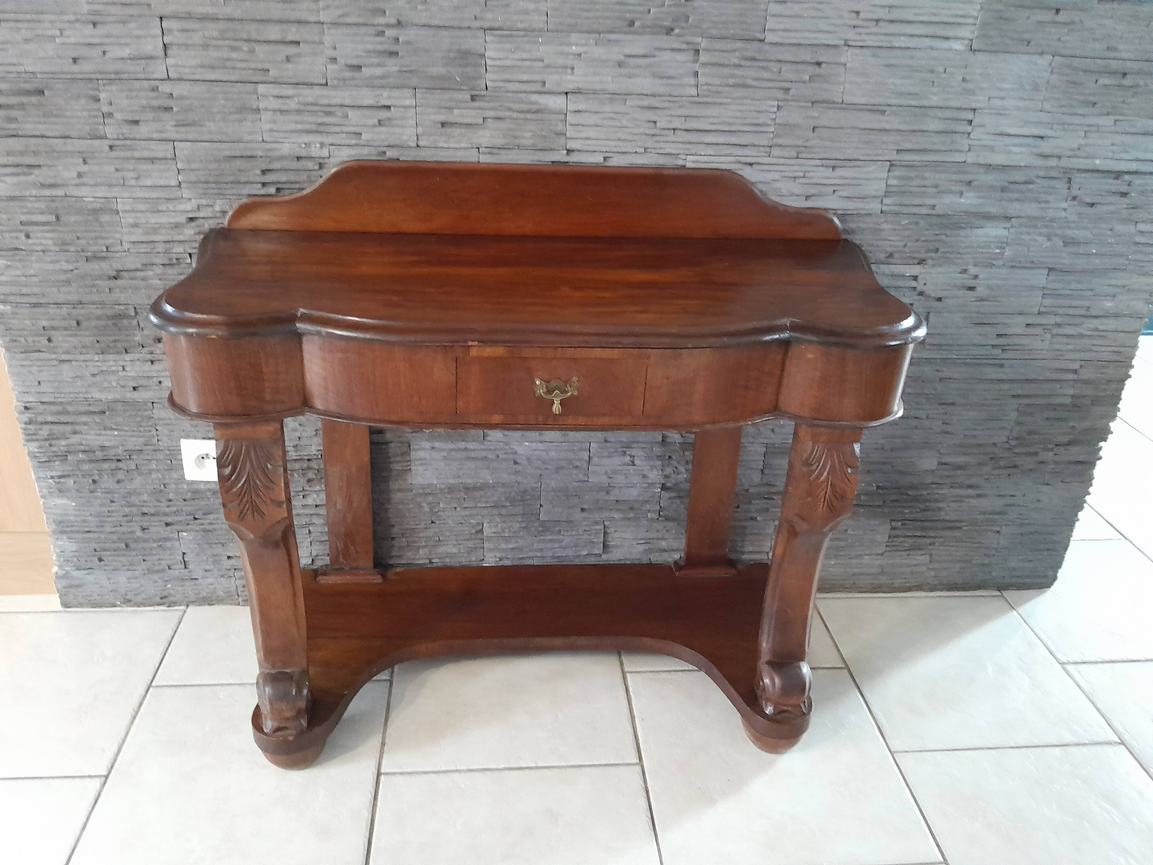 Ancienne console en acajou Napoléon | Selency
