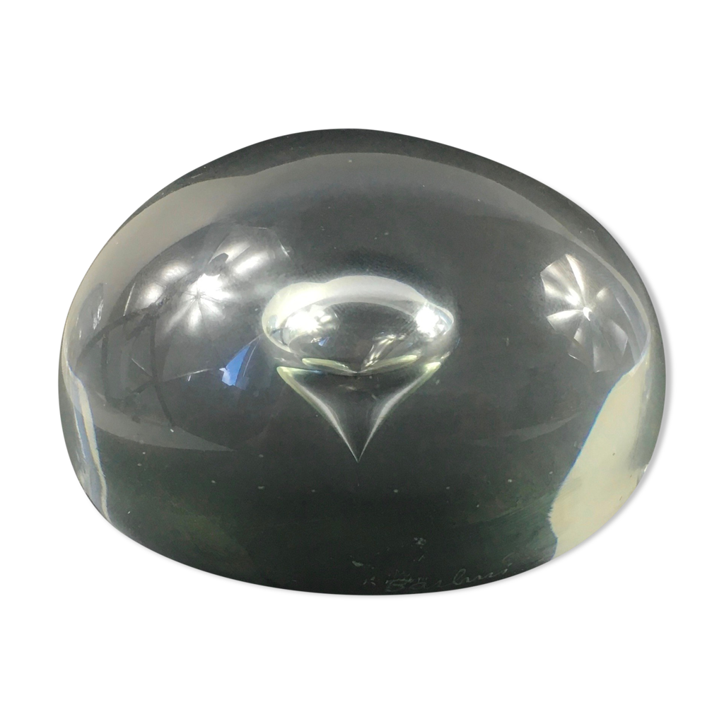 Transparent Murano Glass Paperweight by Alfredo Barbini, Italy, 1970s ...