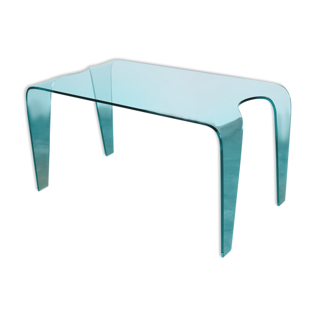 Table en verre incurvée avec pieds courbés | Selency