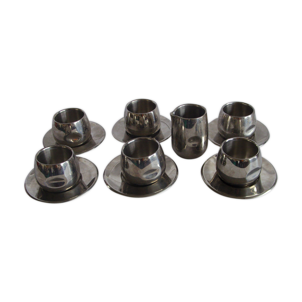 Service a café tasse cremier en inox AMC Art Design | Selency