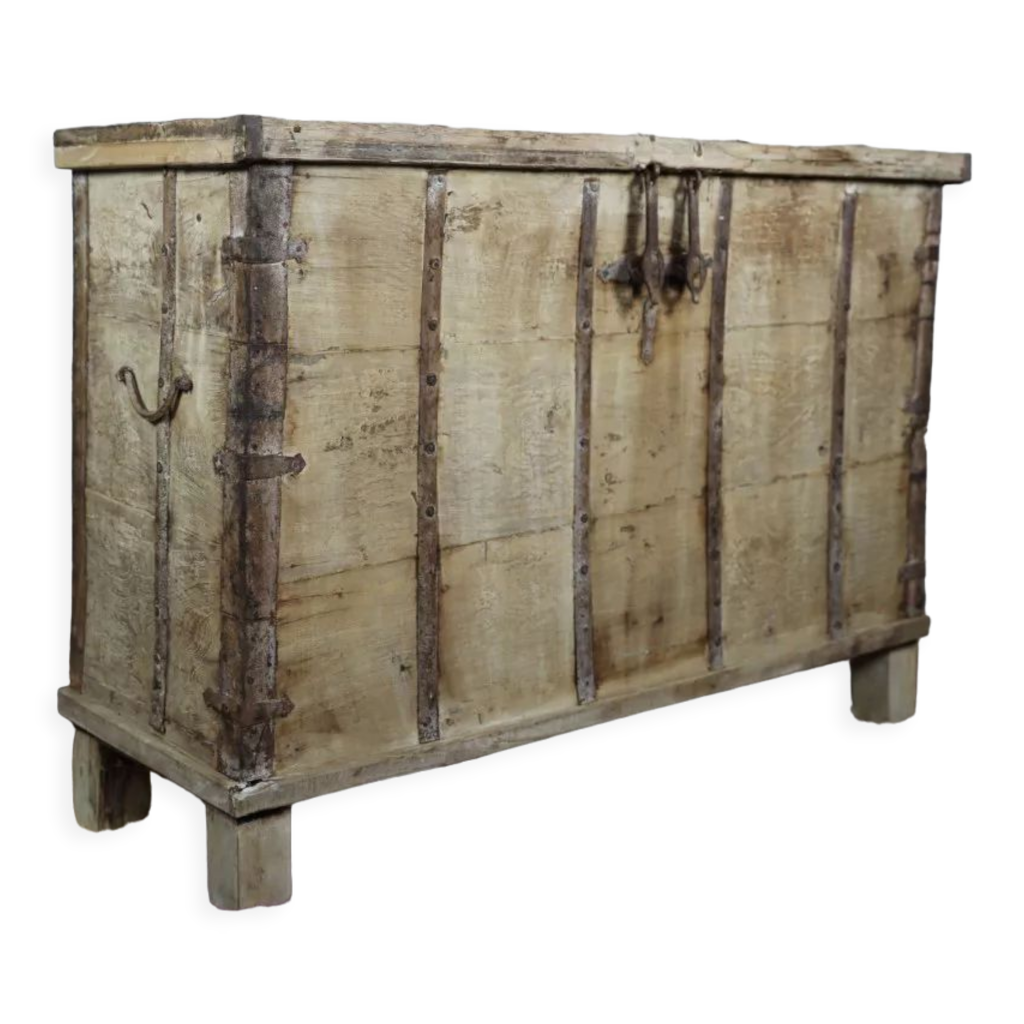 Coffre en bois blanchi | Selency