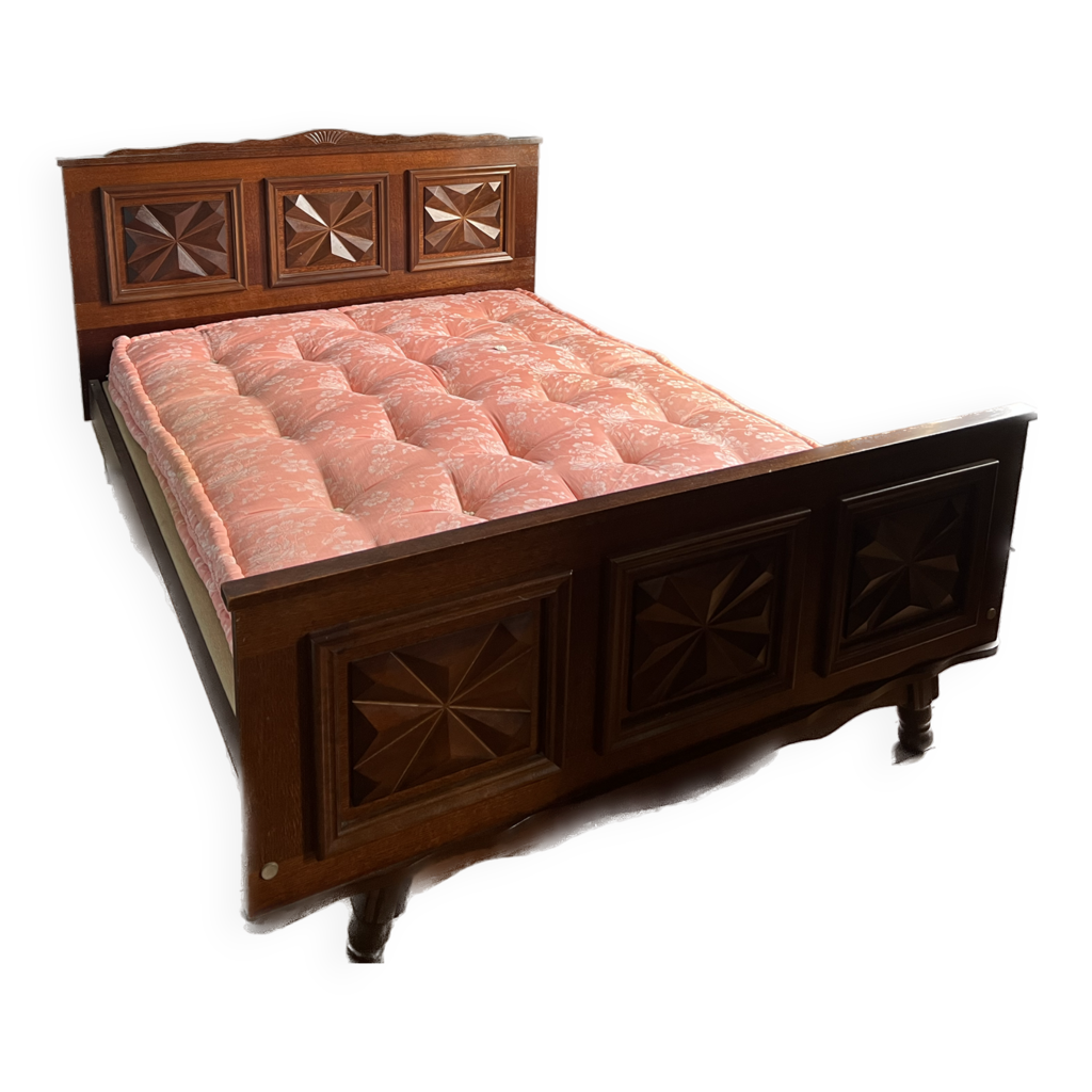 Lit double style Louis XIII | Selency