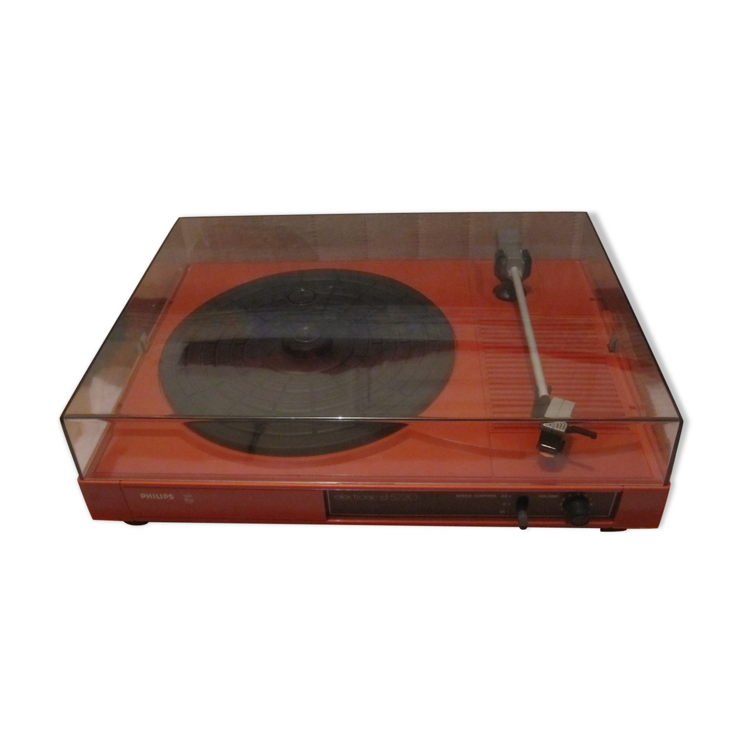 Tourne disque Philips D5220 orange vintage | Selency