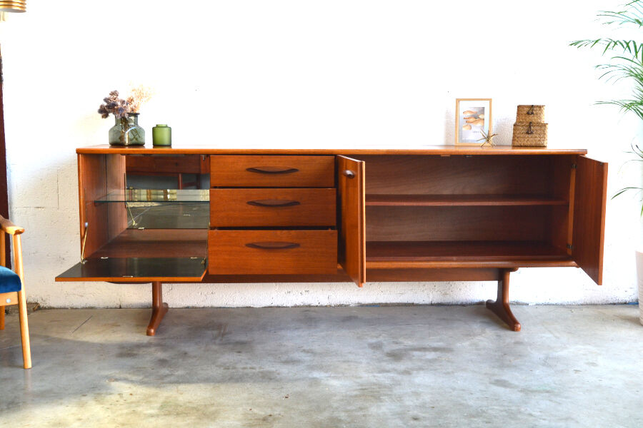 Enfilade en teck par Frank Guille * 213 cm | Selency