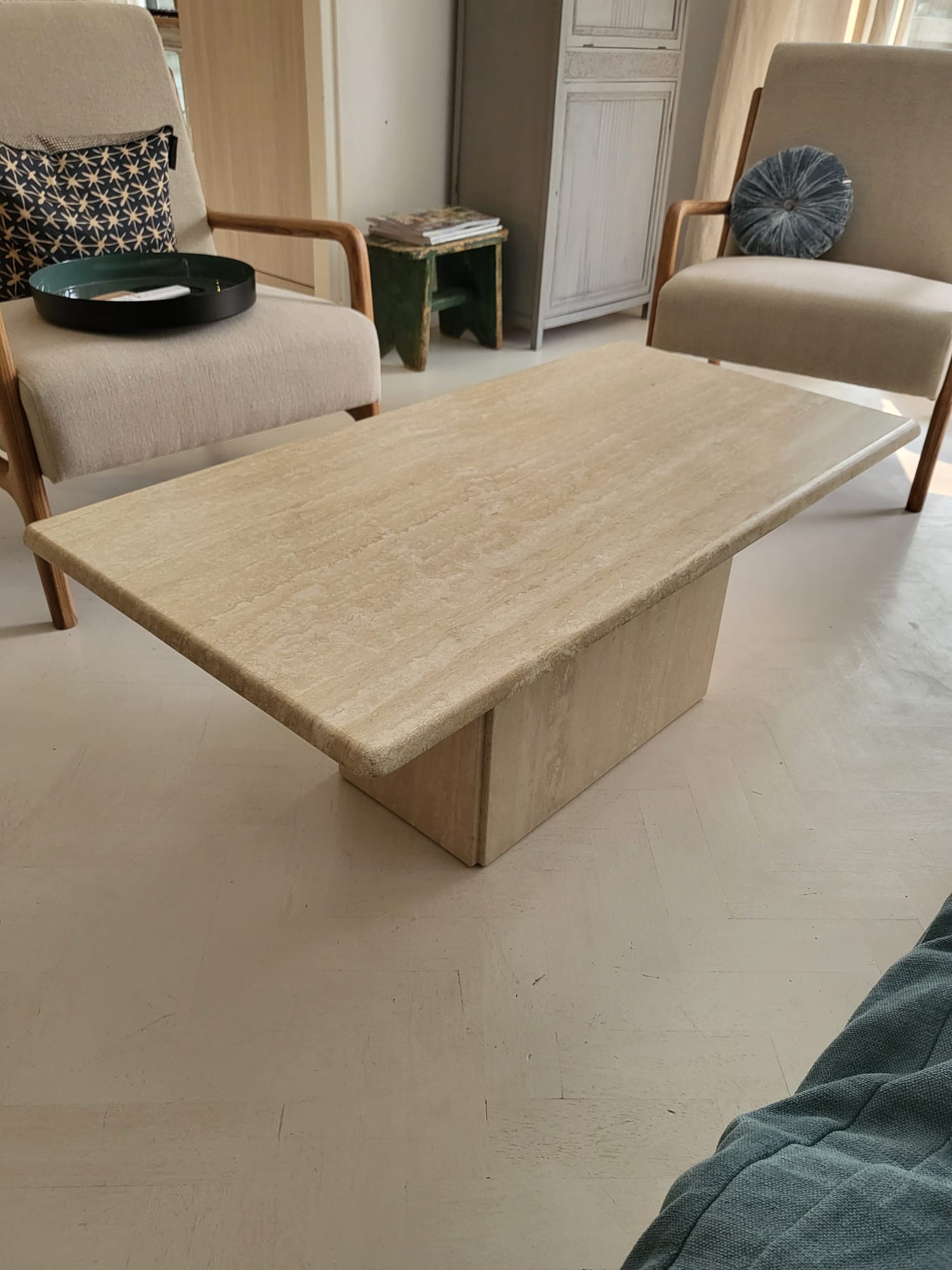 Table basse travertin | Selency