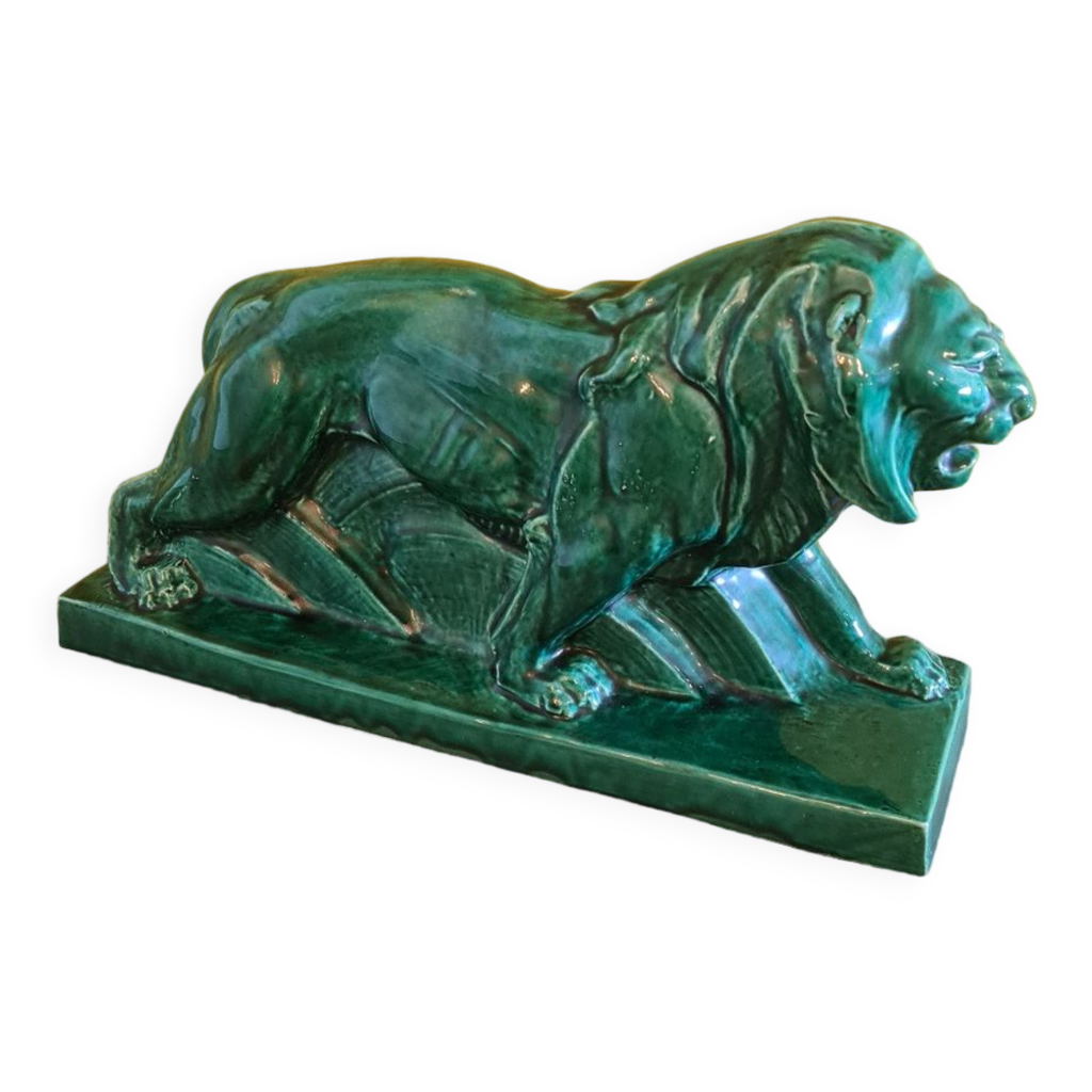 Lion par Le Jan Saint Etienne 1920/30 environ | Selency