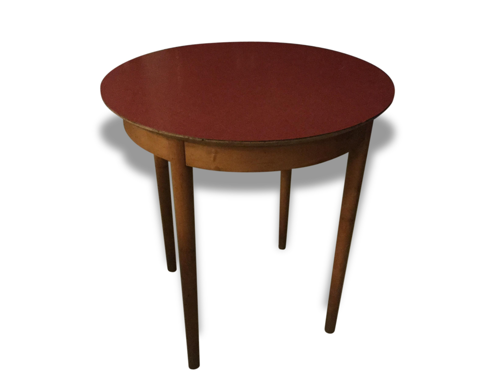 Table ronde rouge | Selency