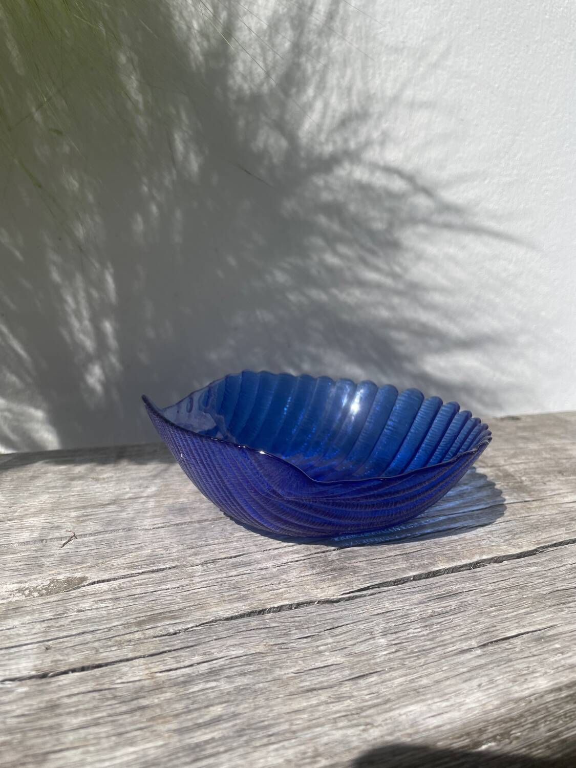 Vide poche coquillage bleu en verre | Selency