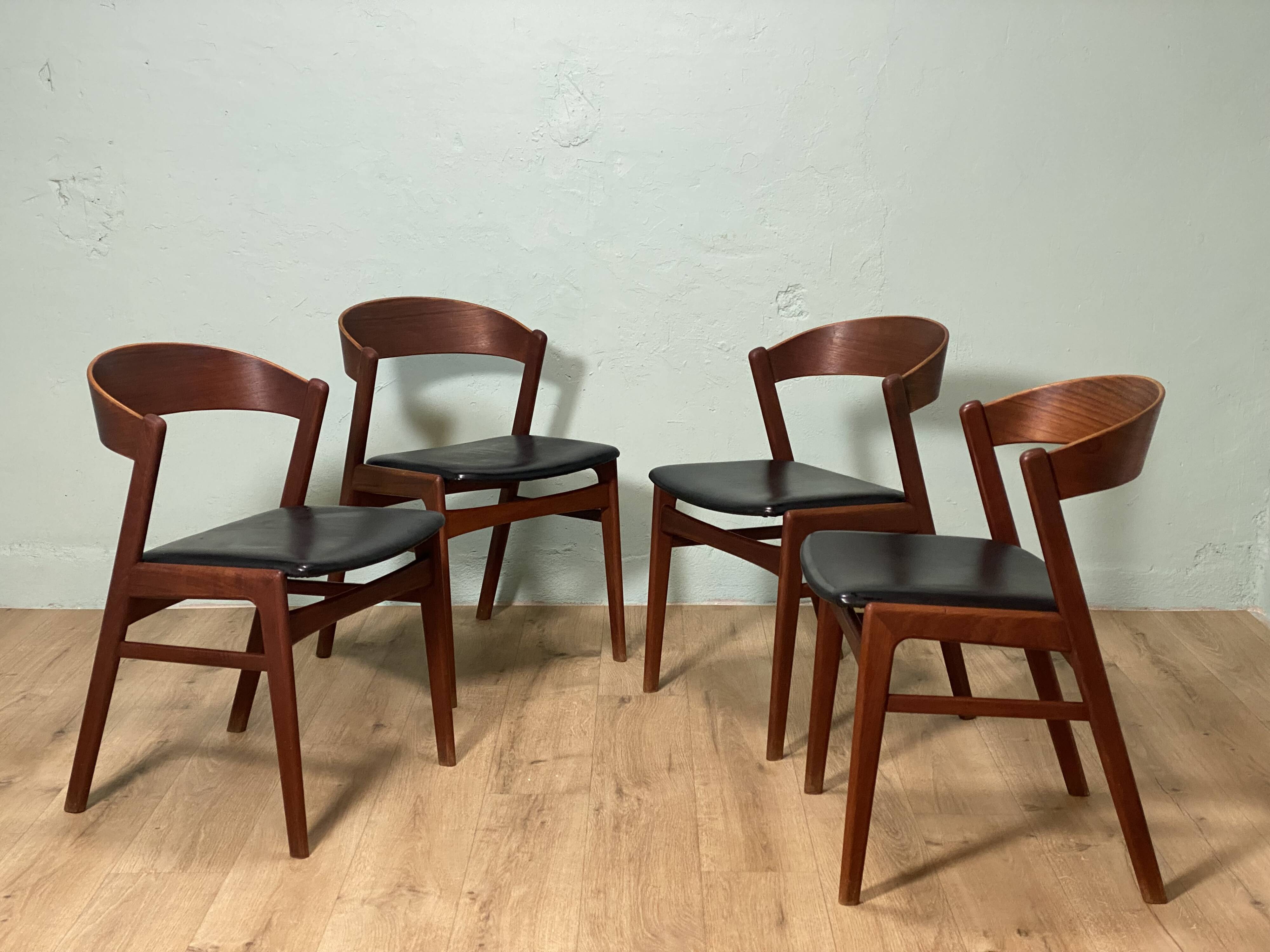 4 chaises suédoise Dux en teck des années 60 | Selency