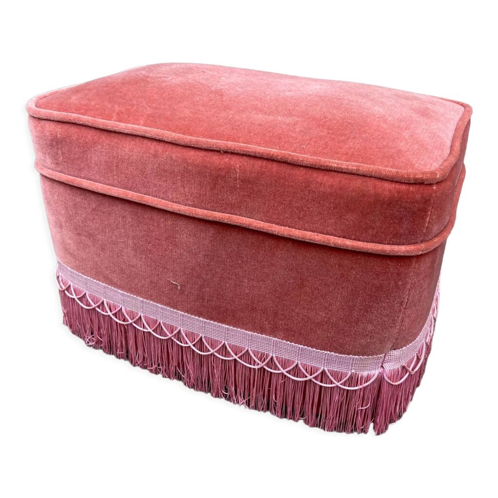 Pouf style boudoir rococo velours 60s | Selency