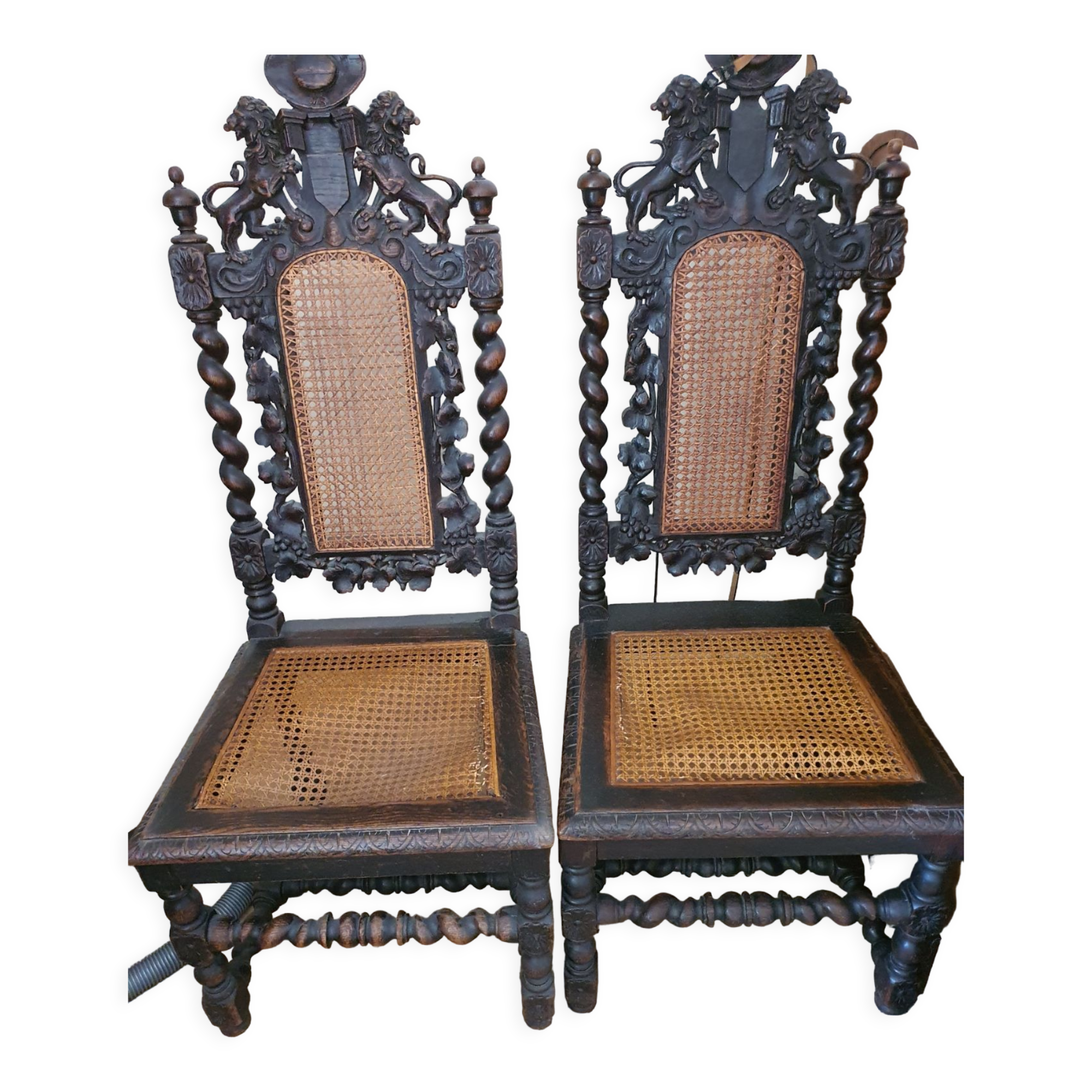 Paire de chaise style Henri II | Selency