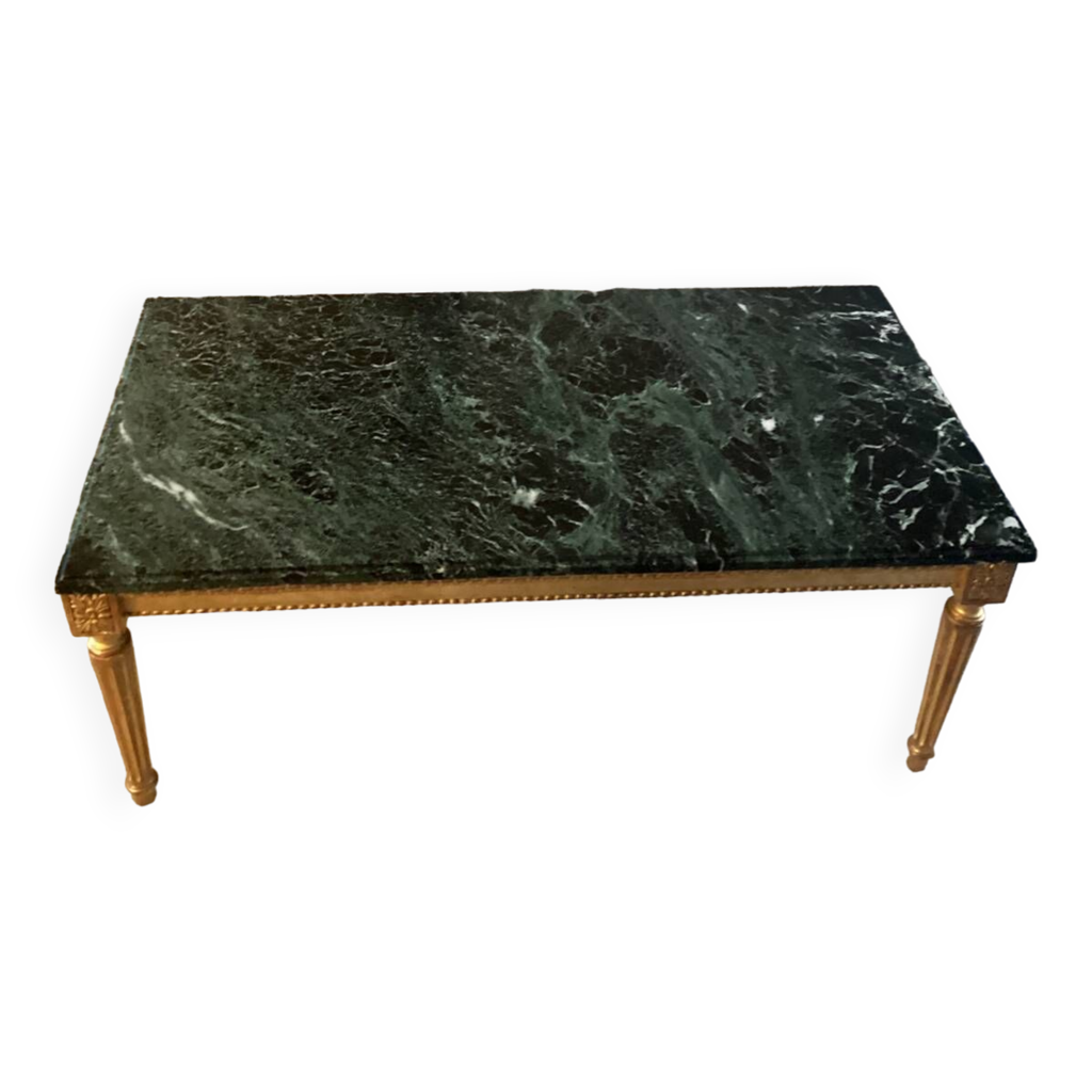 Table basse plateau en marbre vert | Selency