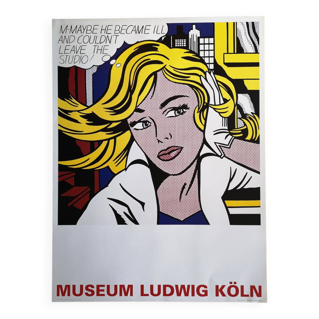 Grande Affiche d'exposition Roy Lichtenstein - M-Maybe - Musée Ludwig ...