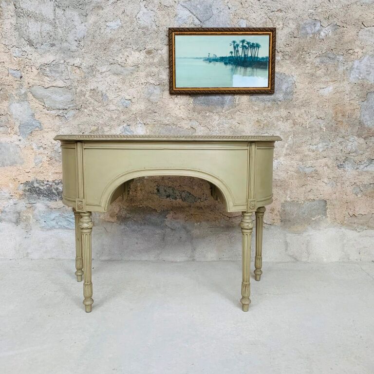 Table coiffeuse rognon Rococo Louis XVI 7 tiroirs fin 19ème | Selency
