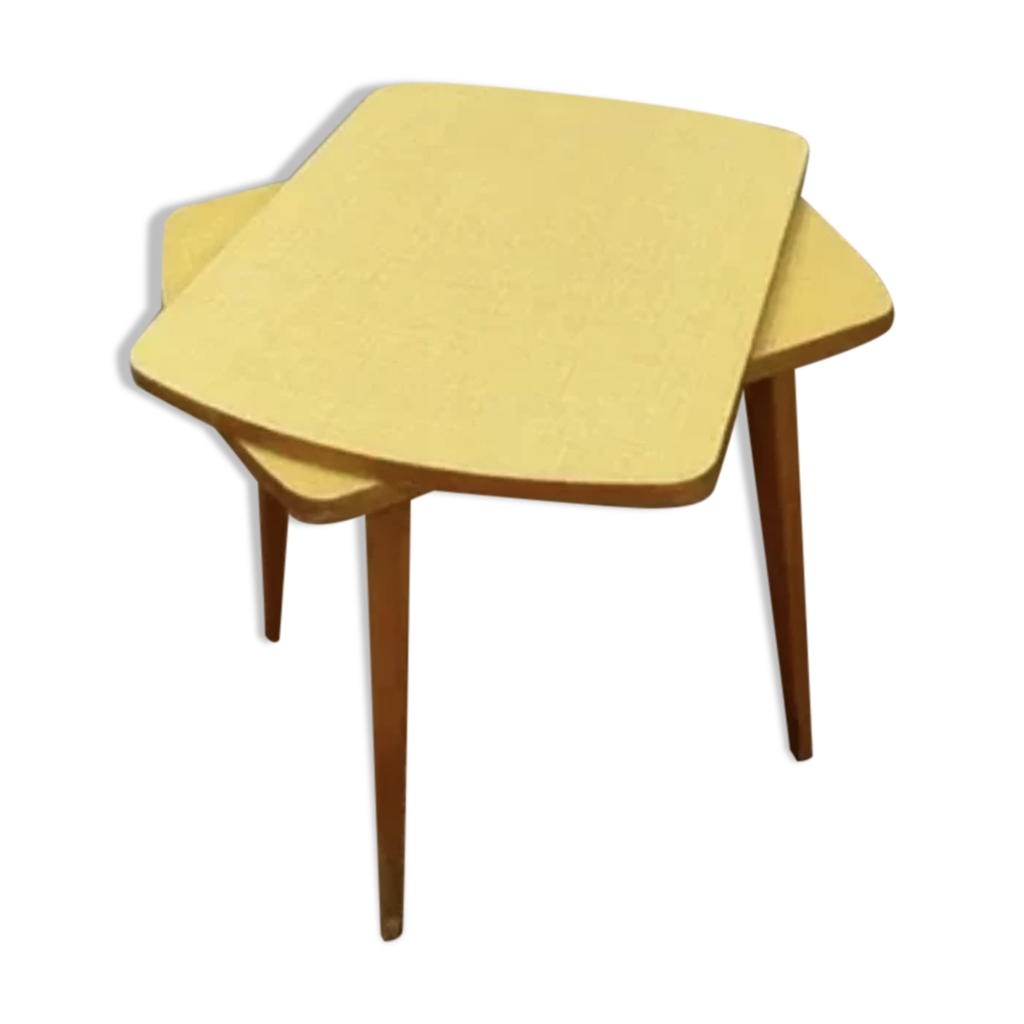 Meuble tv rotatif jaune années 60 | Selency