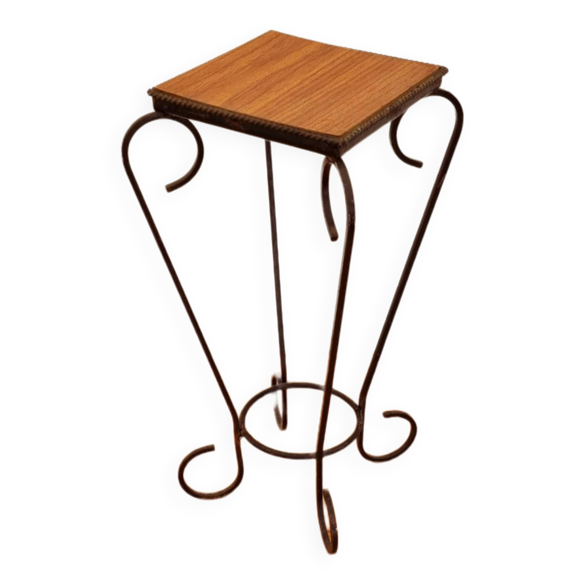 Sellette en fer forgé et formica vintage | Selency
