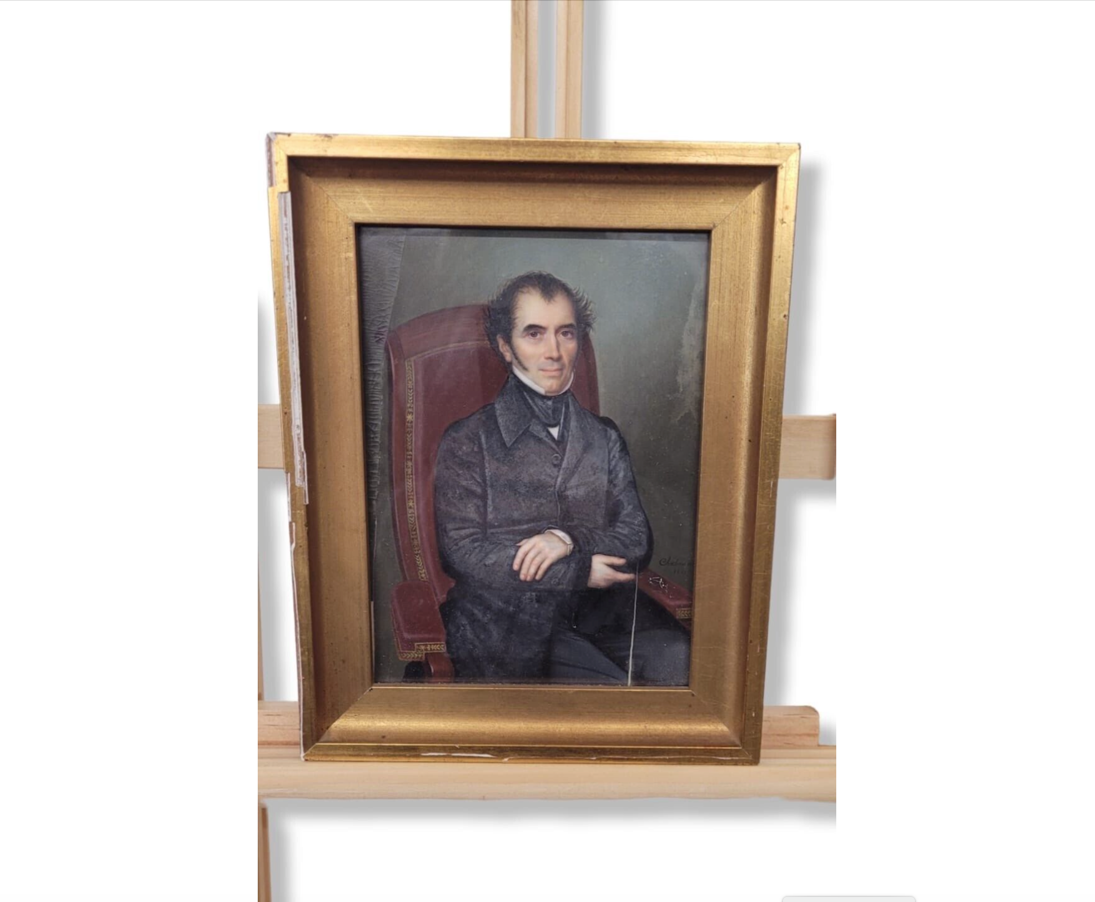 Huile sur carton signée Flavien Emmanuel Chabanne, (1799/1859) | Selency