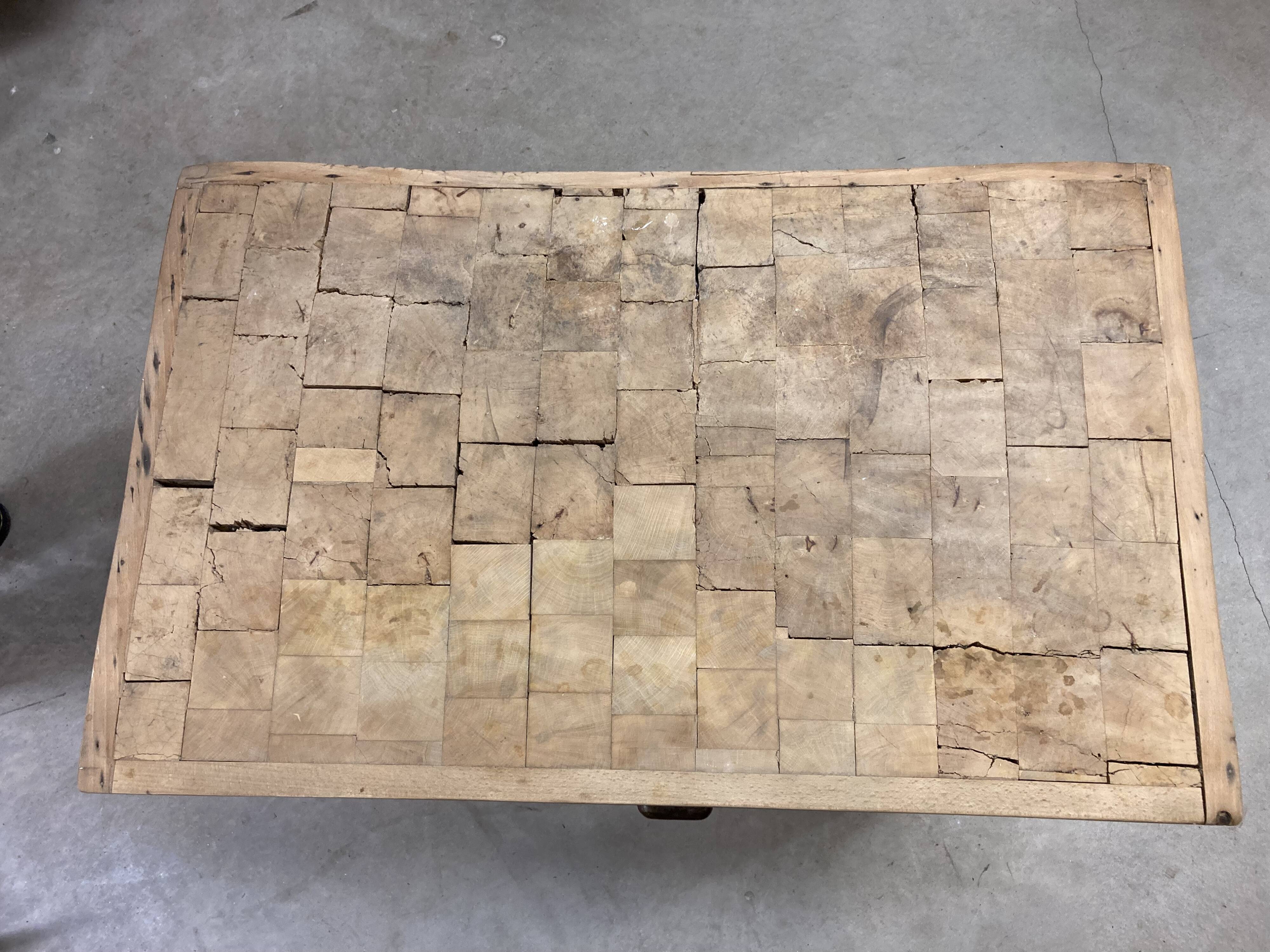 Billot de boucher en hêtre massif pieds octogonaux | Selency