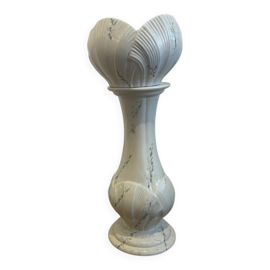 Cache pot et colonne en porcelaine vintage | Selency