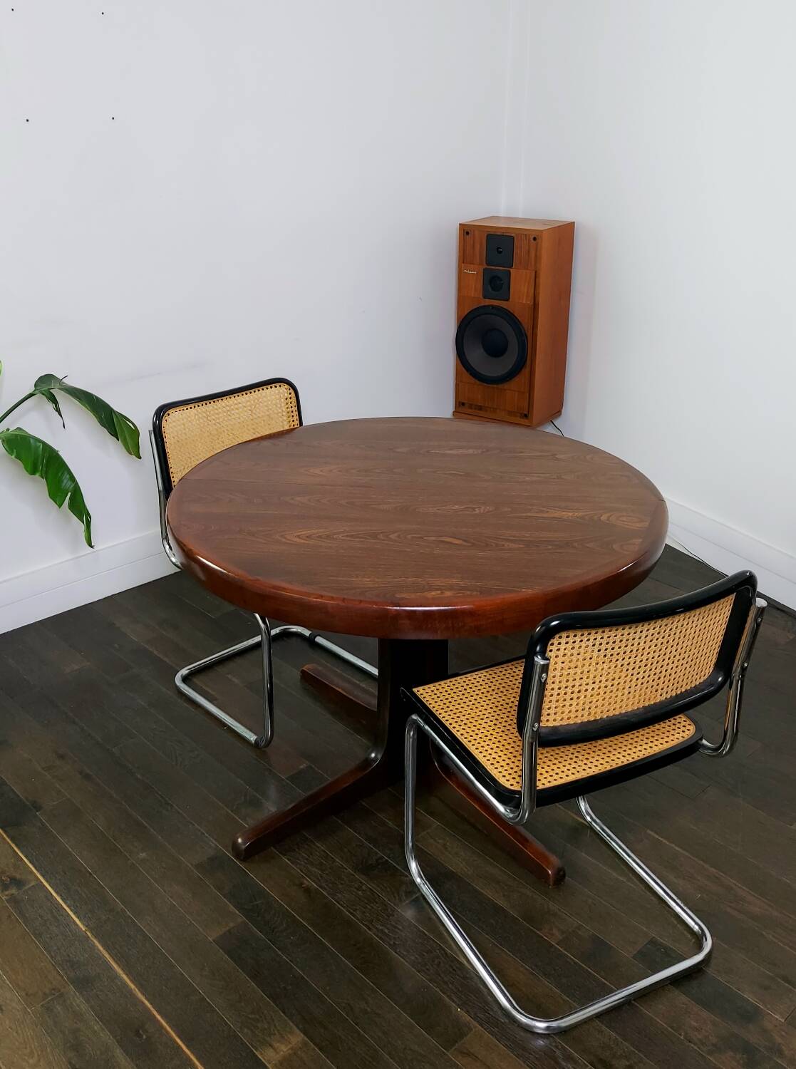 Table Baumann ronde et extensible (4 à 8 pers) - Designer scandinave ...