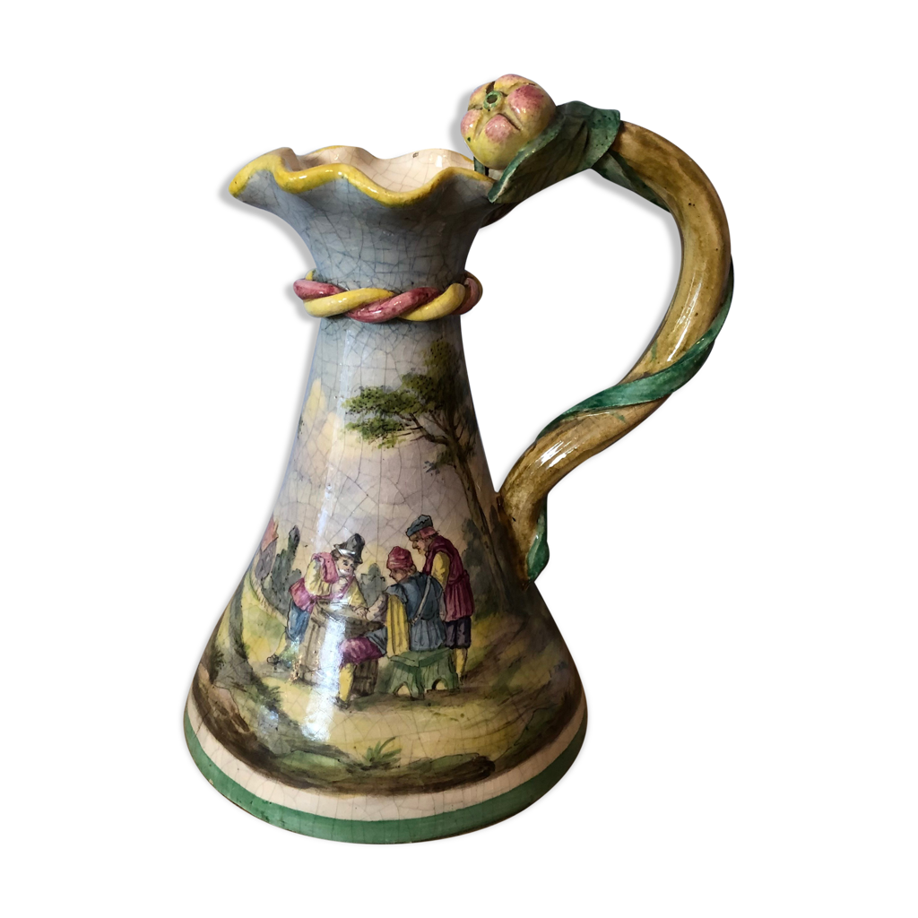 Pichet en faïence de Langeais début XX ème | Selency