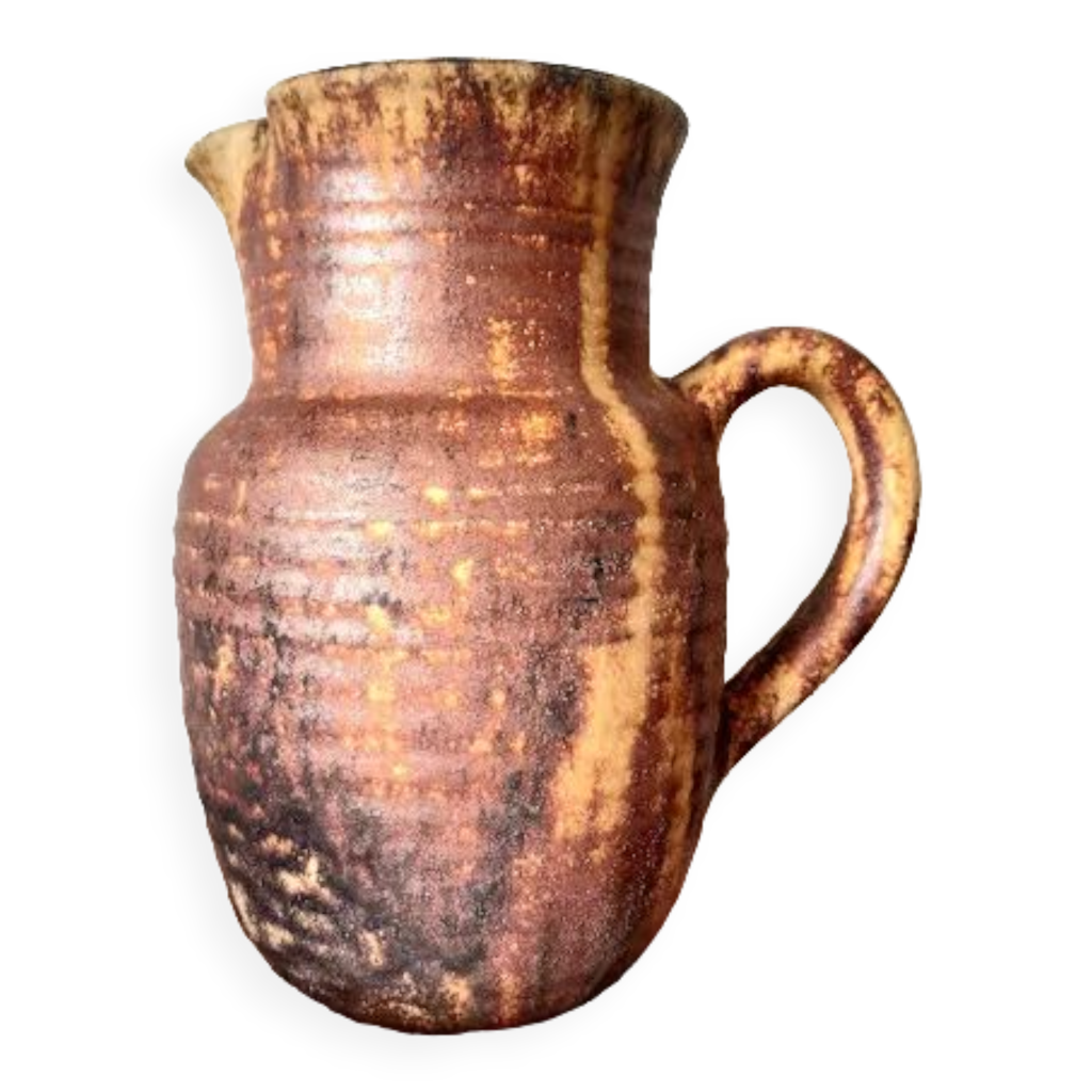 Pichet vintage en grès flammé signé Guy | Selency
