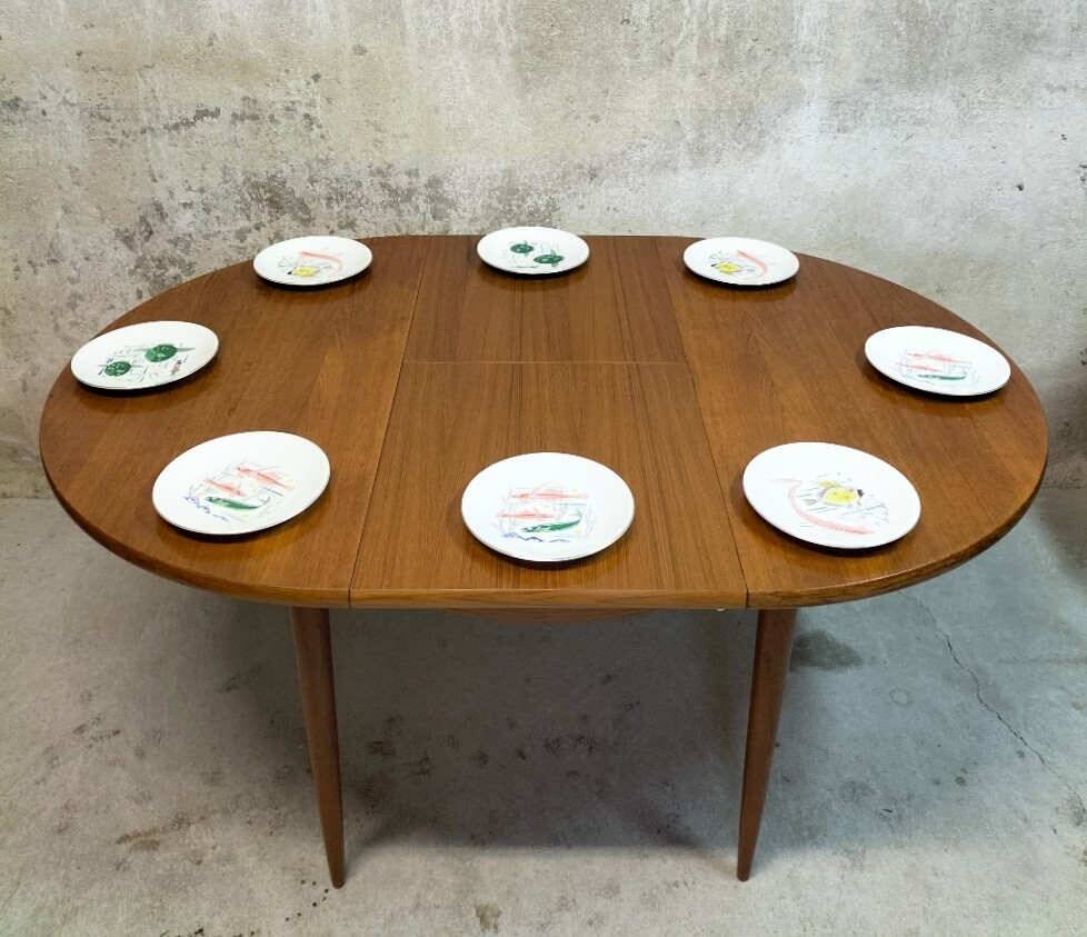 Table ronde scandinave en teck | Selency