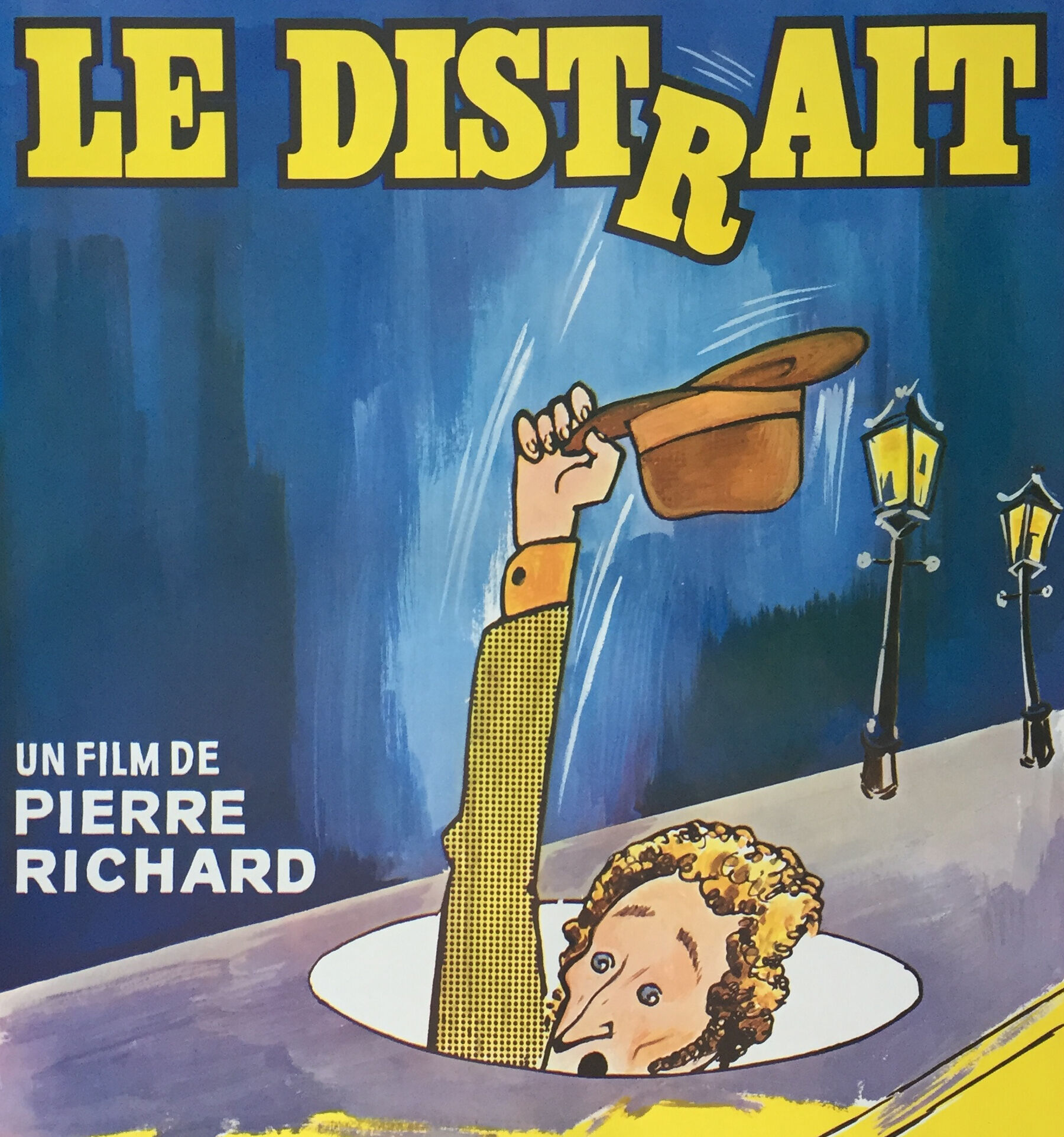 Affiche cinéma "Le Distrait" Pierre Richard 37x55cm 1970 | Selency