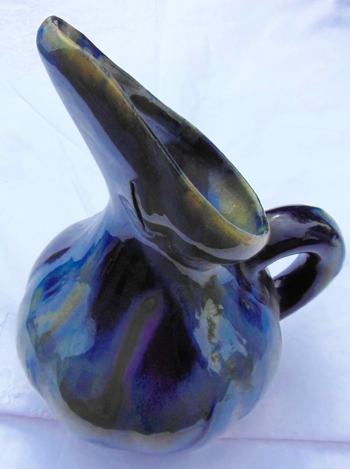 Pichet ceramique émaillée, artiste a identifier | Selency