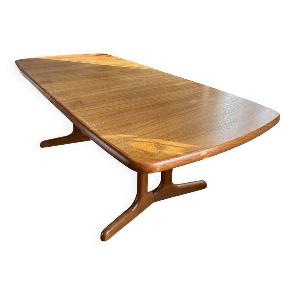 Vintage teak rectangle extendable dining table by AM Mobler Denmark ...