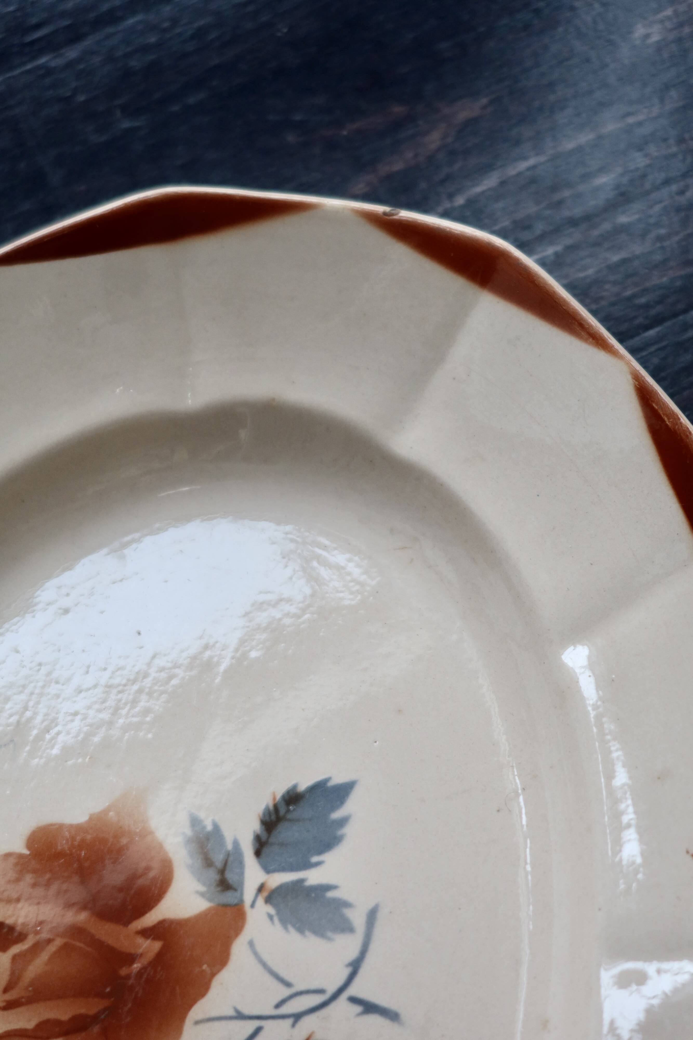 Plat de service ovale ancien en faïence Digoin Sarreguemines 9181 ...