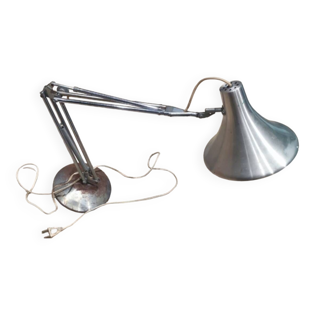 Lampe ancienne articulée Architecte acier + aluminium design vintage | Selency