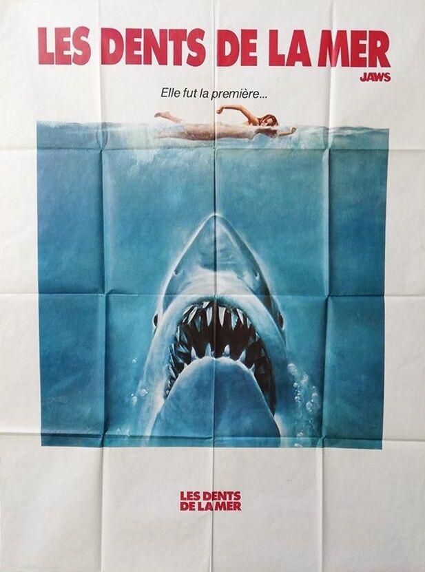 very rare original preventive poster of 1975 jaws jaws 120x160 cm ...
