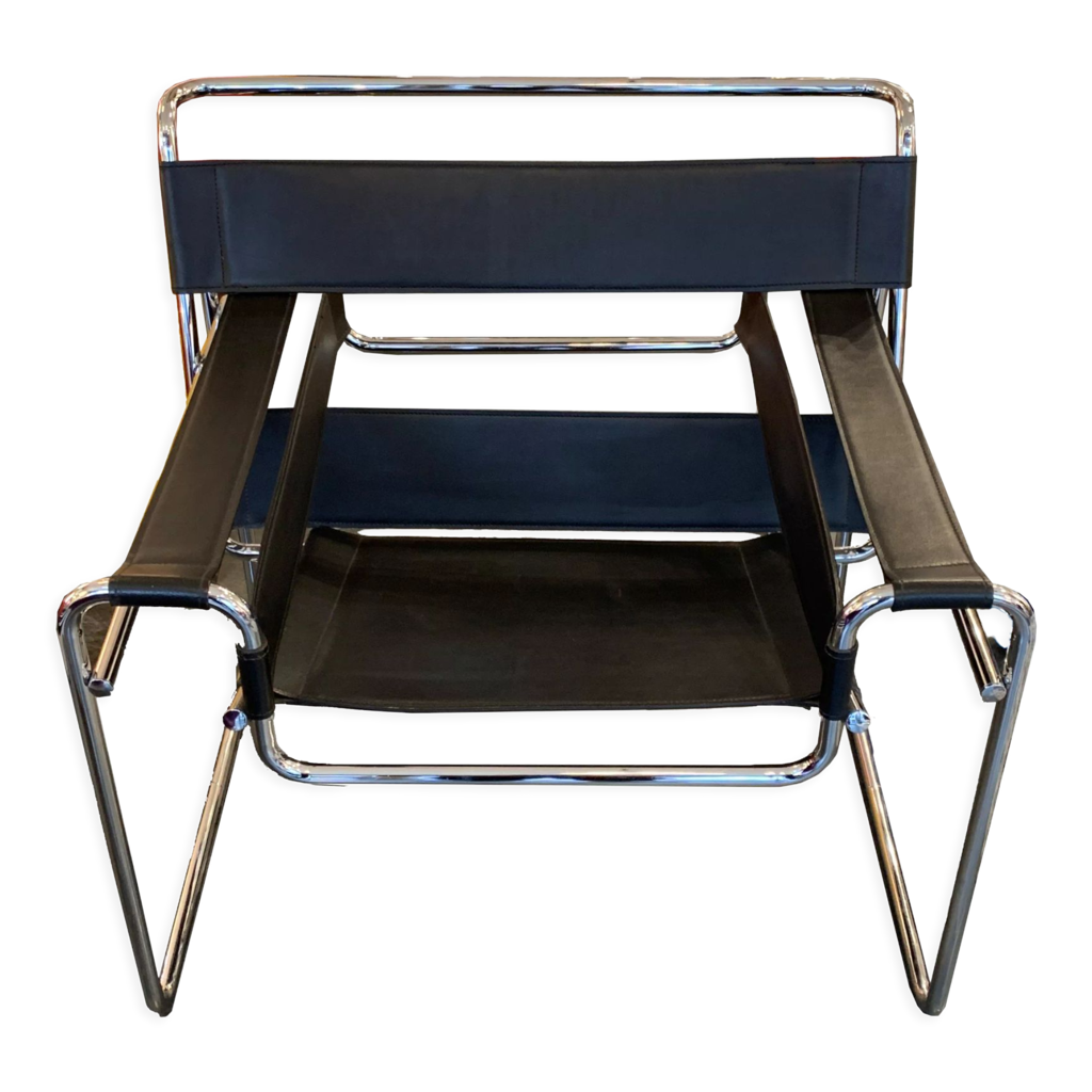 Fauteuil Wassily b3 par Marcel Breuer, edition italienne, années 80 ...