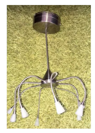 Lustre verre et métal argenté | Selency