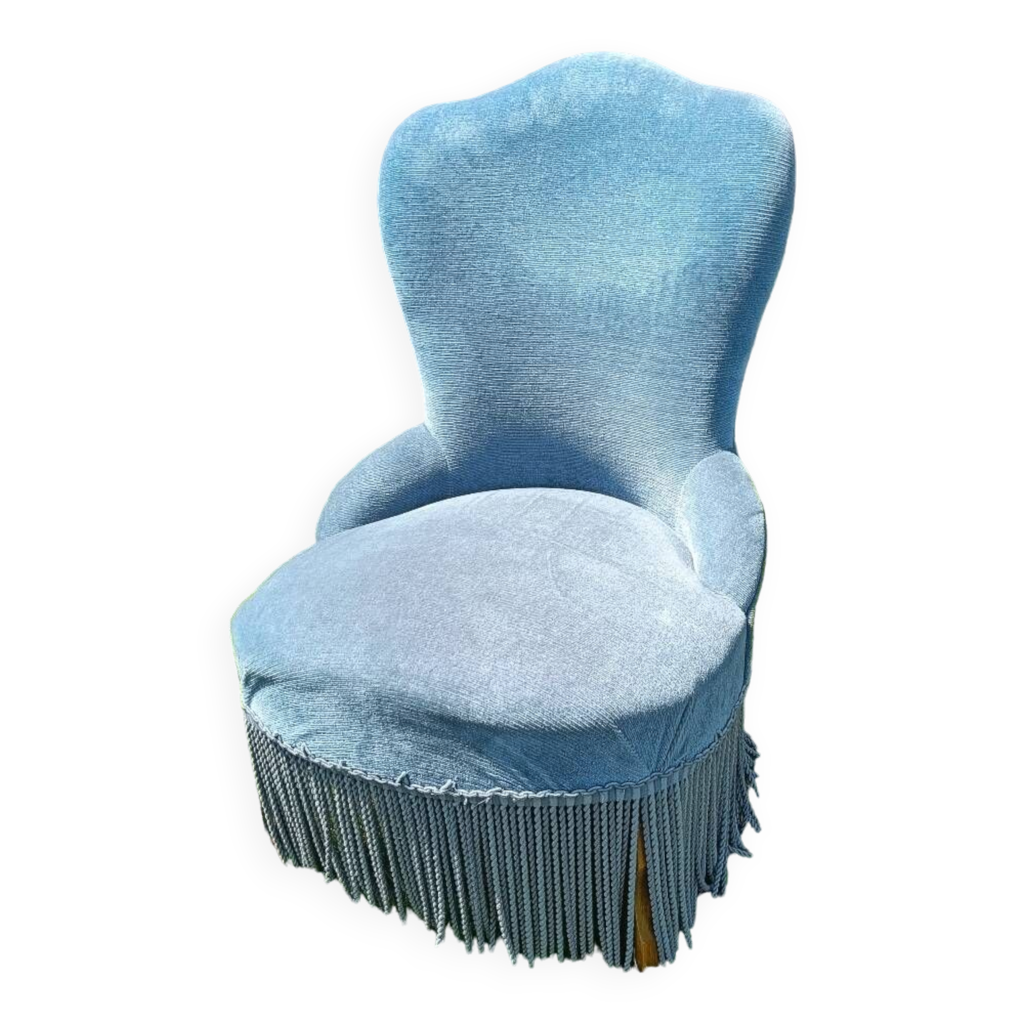 Fauteuil crapaud bleu | Selency