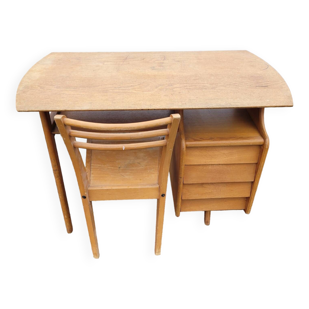 Bureau années 60 avec sa chaise | Selency
