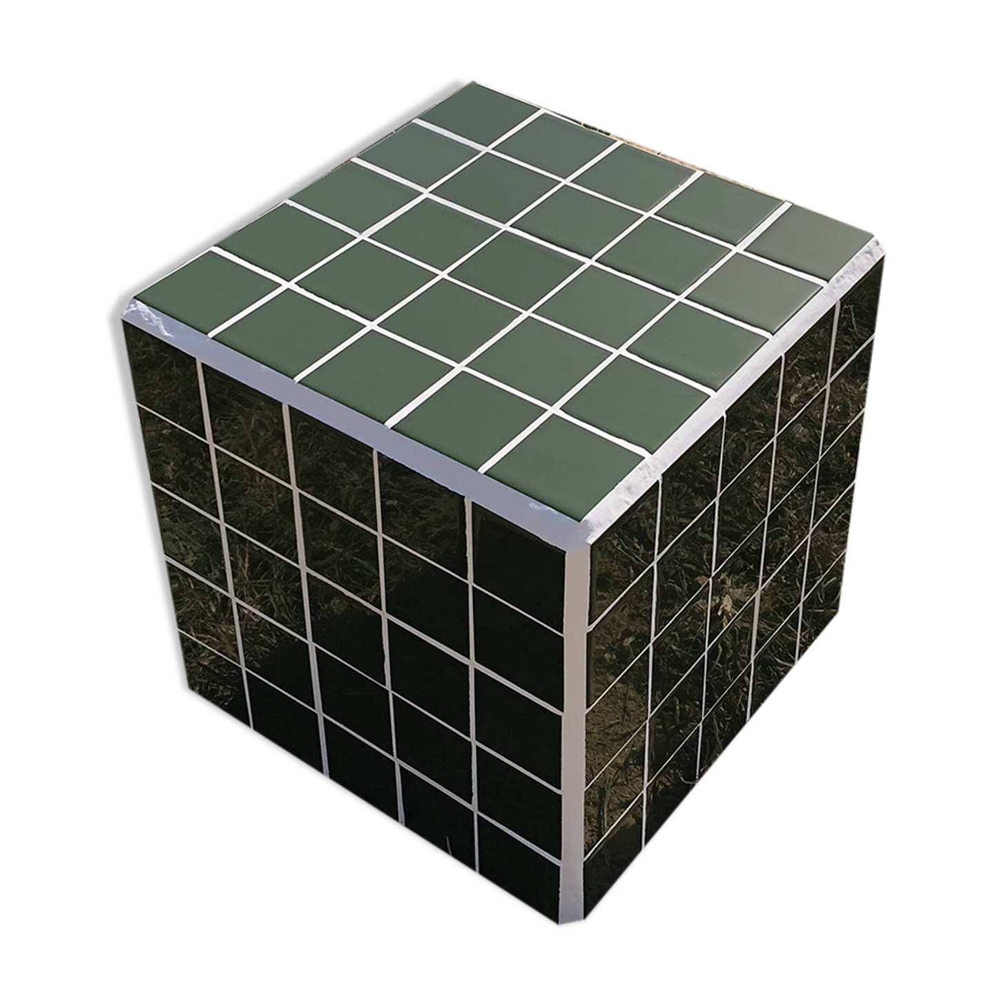 Cube table d'appoint en céramique | Selency