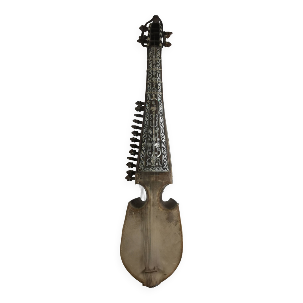 RABAB Afghan Instrument A Corde Marqueterie Bois Peau Ancien | Selency