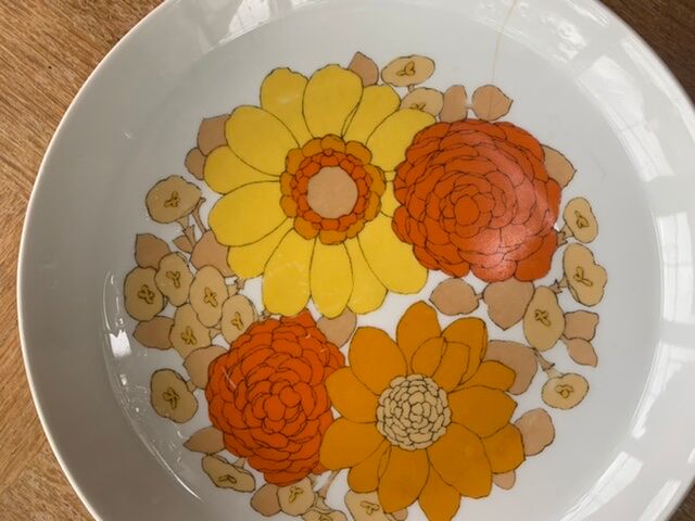 8 assiettes creuses en porcelaine pillivuyt france décor dépose vintage ...