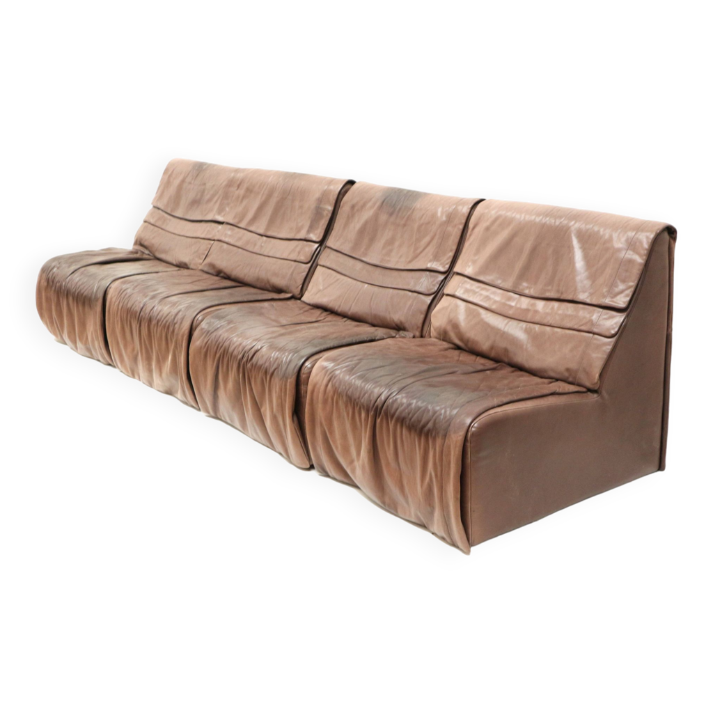 Canapé modulable vintage à 4 éléments de De Sede réalisé dans les ...