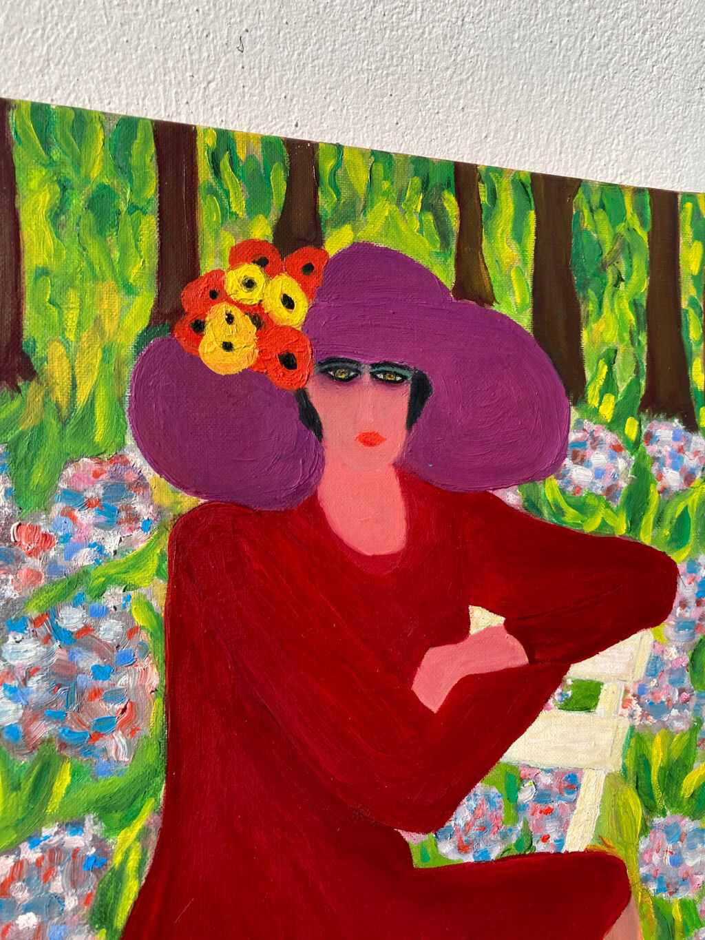 Portrait femme huile sur toile | Selency