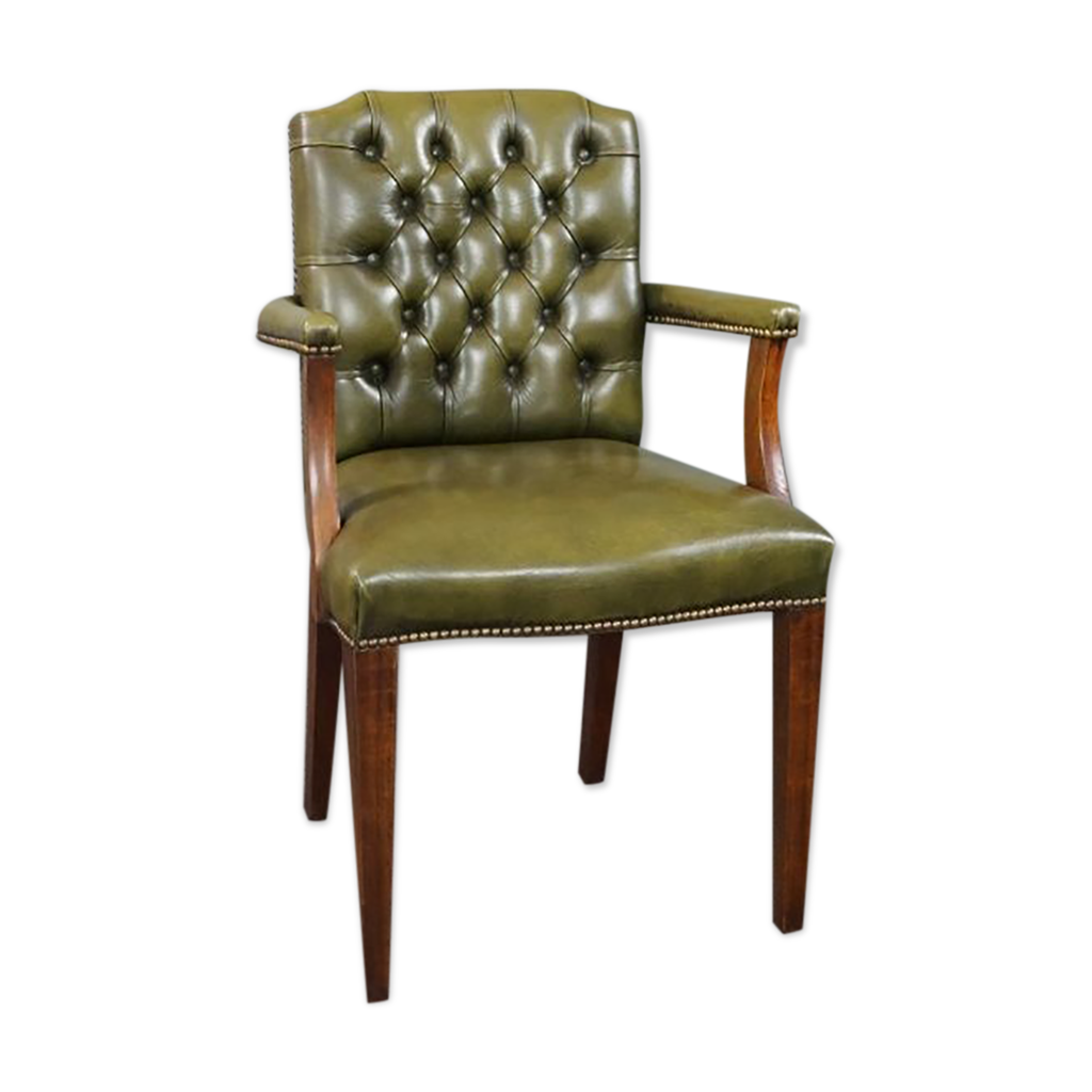 Chaise Chesterfield verte | Selency