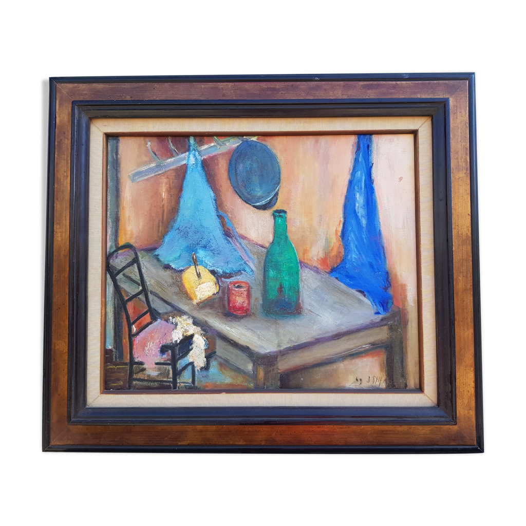 Peinture Jean Ray huile sur toile 1969 | Selency