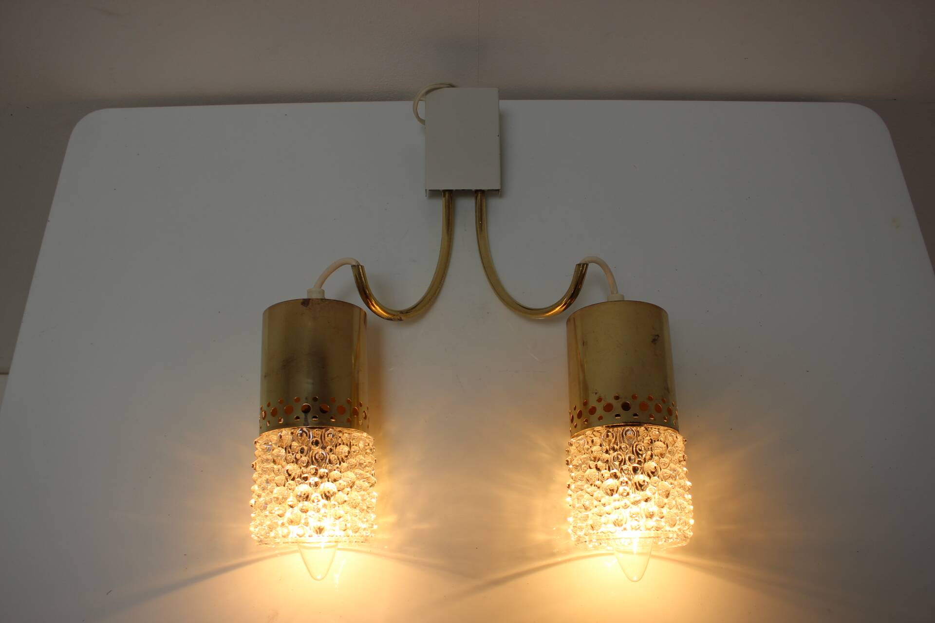 Midcentury Brass Wall Lamp, Germany, 1970s | Selency